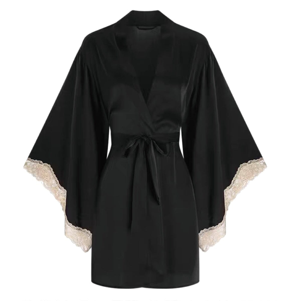 Avelane satin robe - LOVEFREYA
