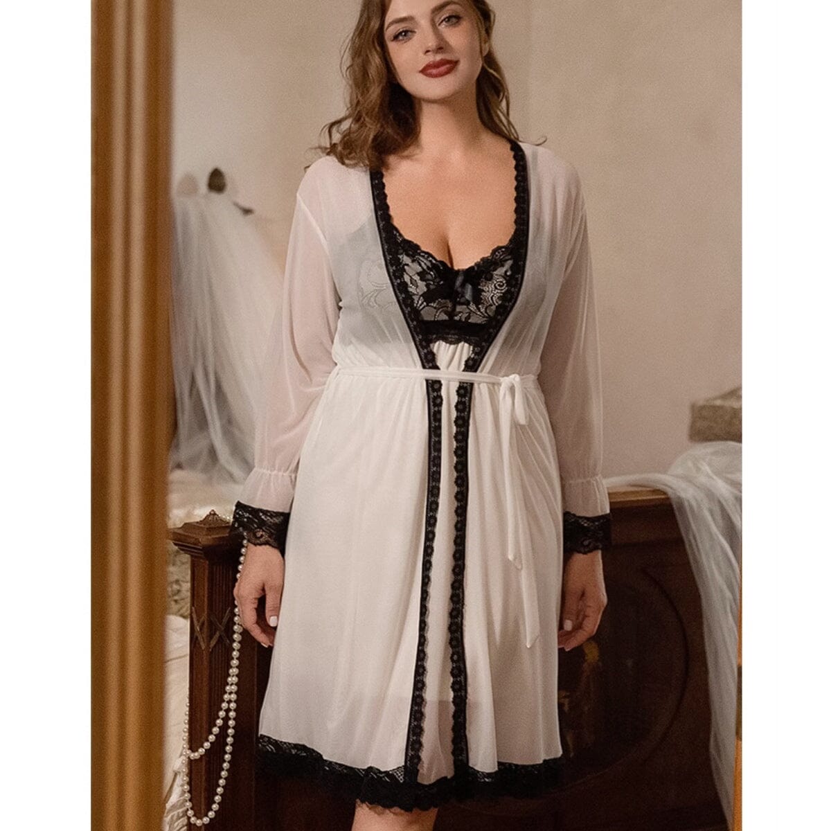Sarah mesh robe - LOVEFREYA